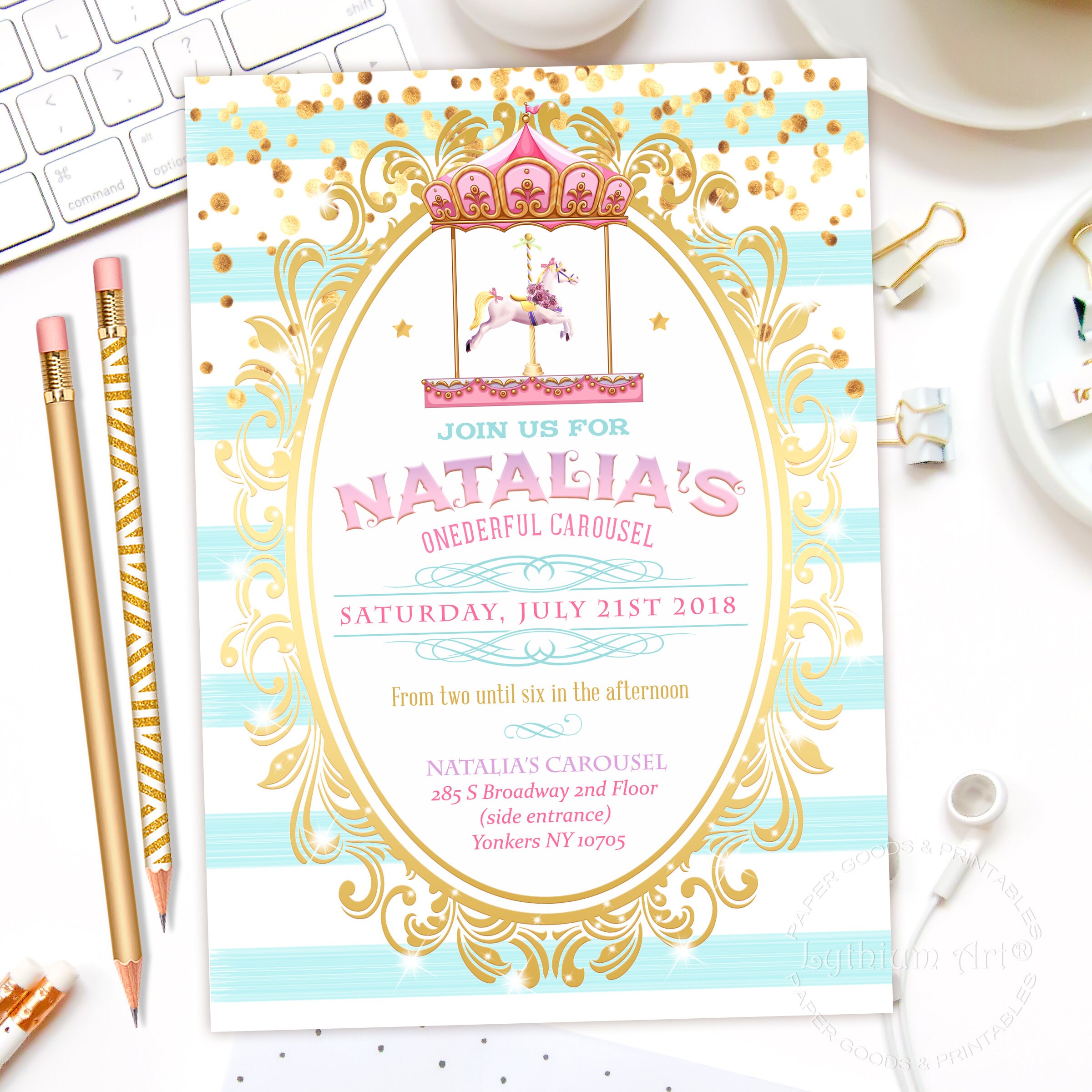 Carousel Invitation Carousel Party Carousel Birthday | Etsy