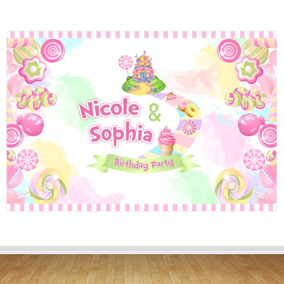 CANDYLAND Backdrop, Candyland Printable Backdrop, Candyland Decorations ... CANDYLAND Backdrop, Candyland Printable Backdrop, Candyland Decorations ...