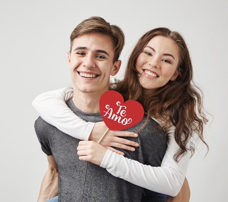 Printable Valentines Day Photo Booth Props Spanish Photo - Etsy