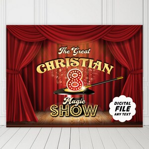 Magic Show Welcome Sign, Printable and Personalized Poster, Magic Party ...