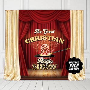 Magic Show Welcome Sign, Printable and Personalized Poster, Magic Party ...