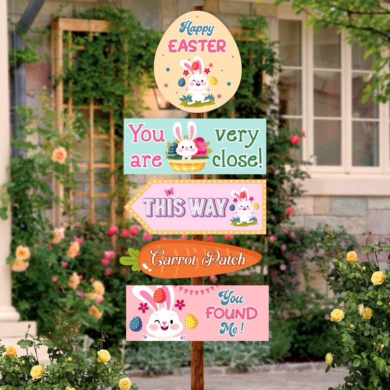 Easter Egg Hunt Signs Instant Download Easter Party - Etsy