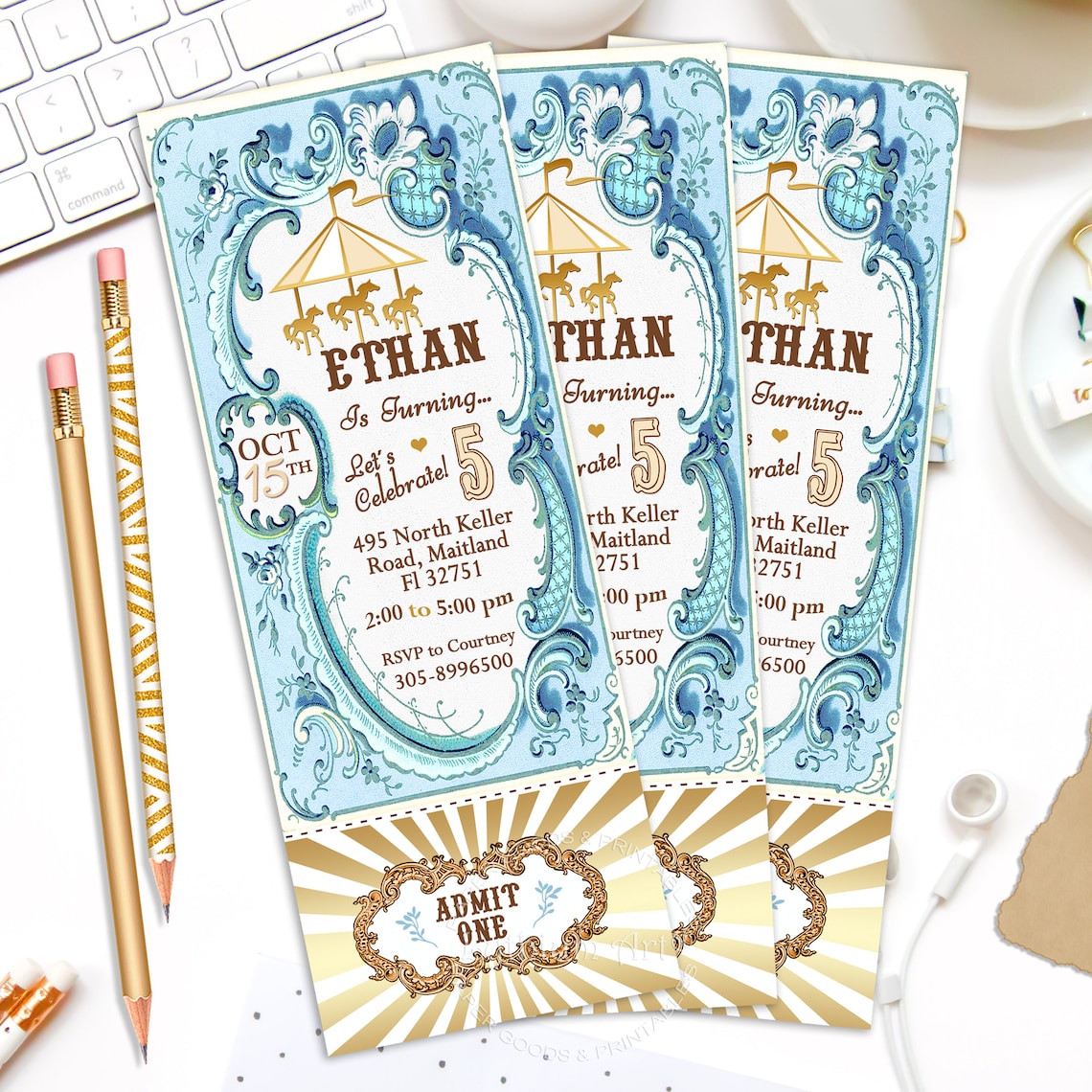 Carousel Invitation Carousel Birthday Invitation Carousel | Etsy