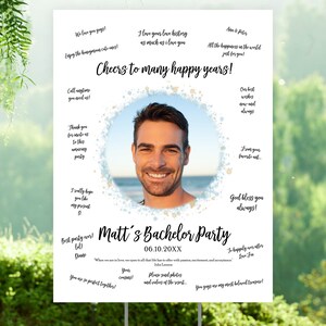Bachelor Party Poster, Printable Signature Board for Bachelor Party ...