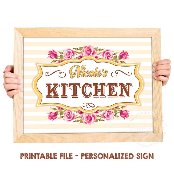 Kitchen Printable Sign Personalized Party Sign Cooking - Etsy
