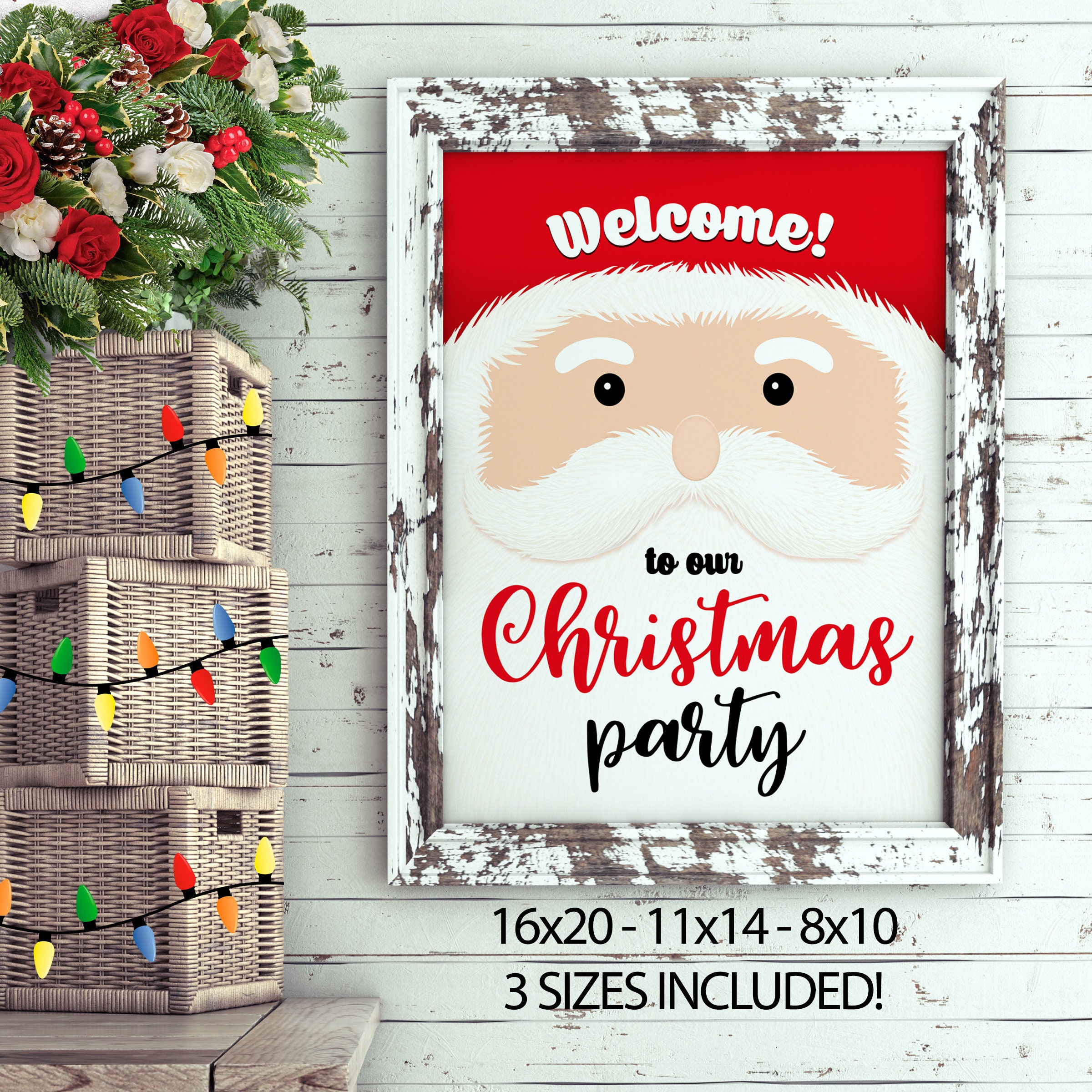 Christmas Party Welcome Sign INSTANT DOWNLOAD Printable - Etsy España