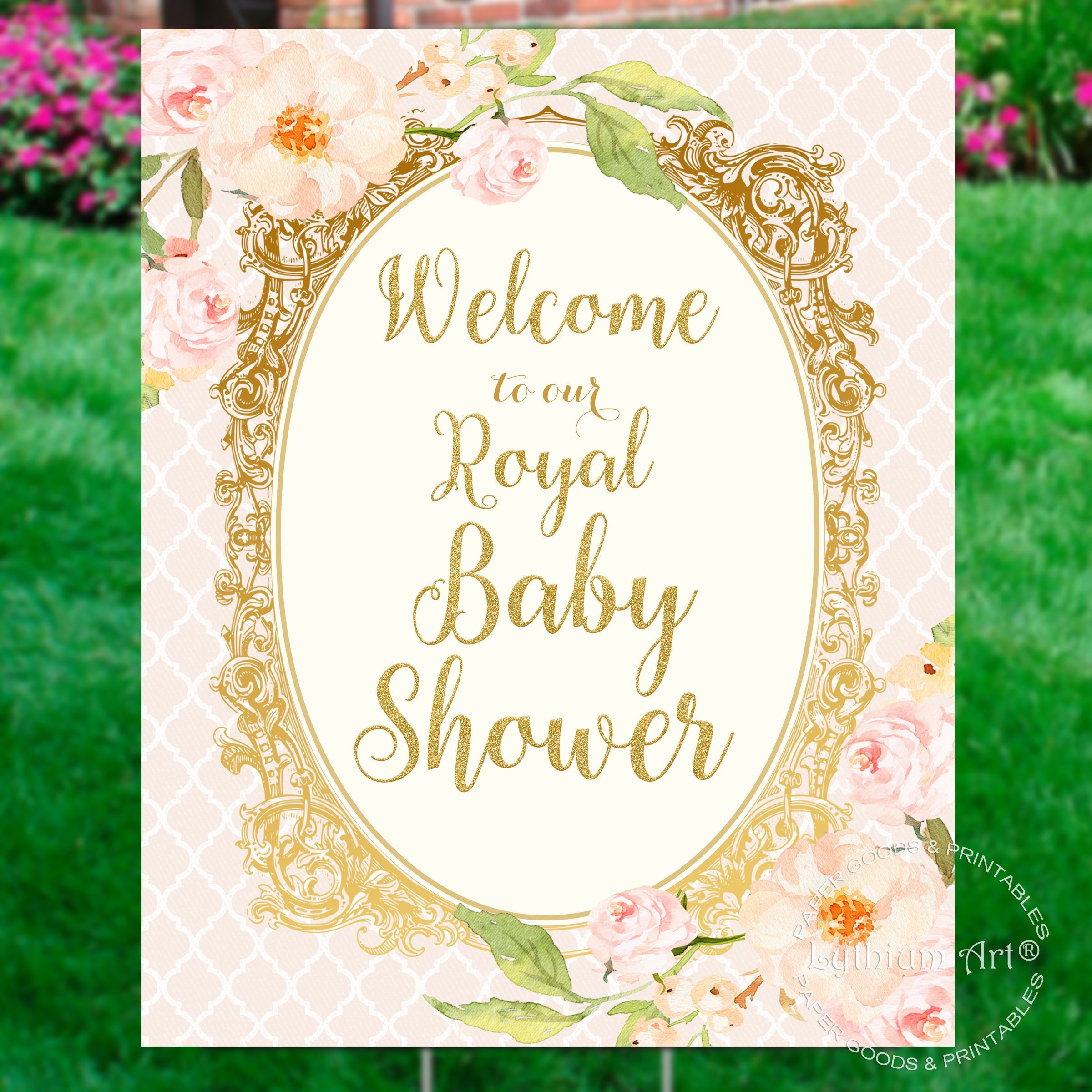 Princess Baby Shower Welcome Sign Printable File - Etsy