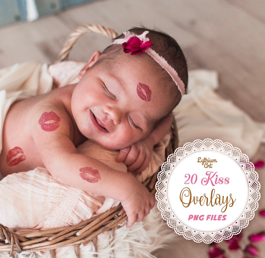 Valentine Kiss Overlay, 20 PNG Trend Lips Overlay Valentines Day With ...