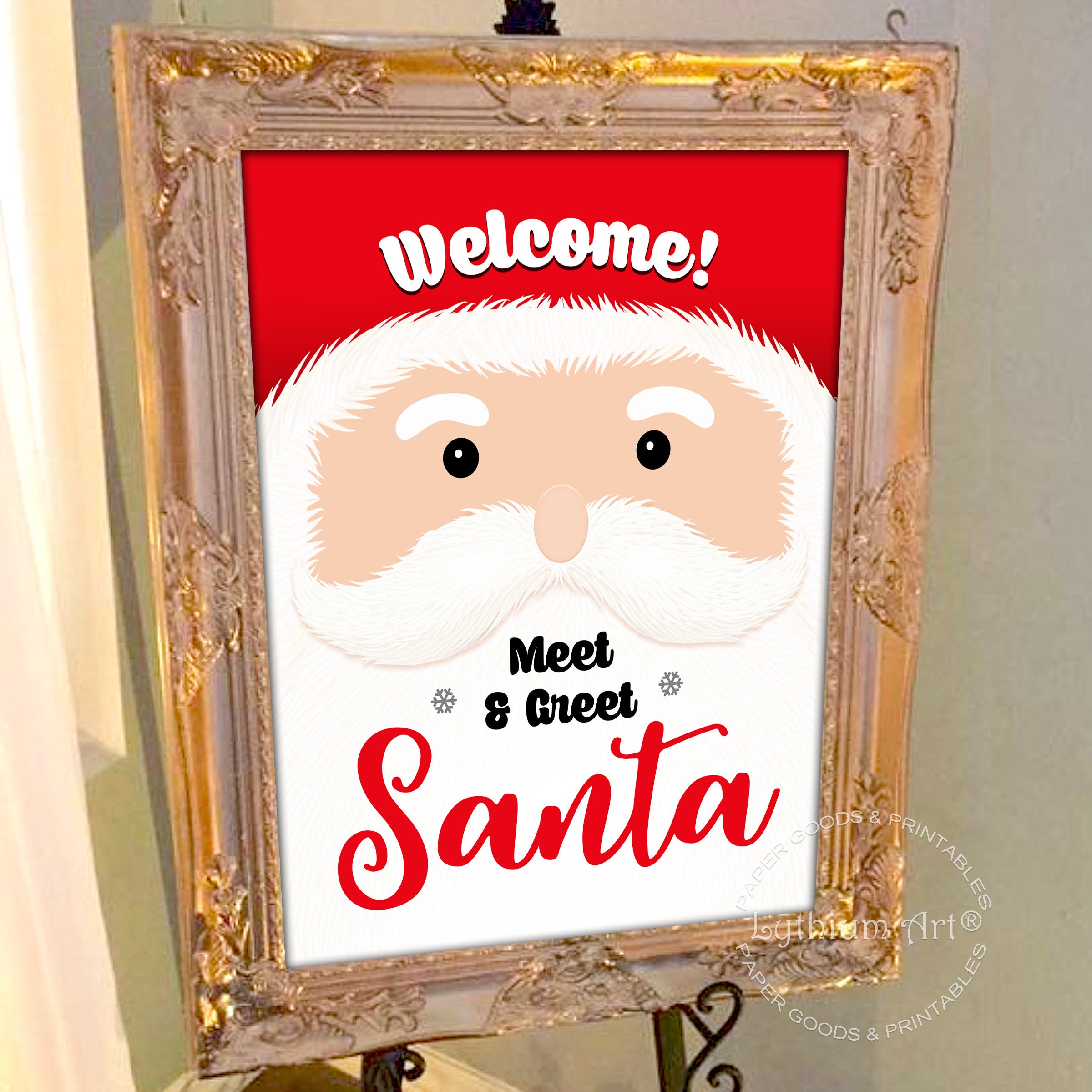 Secret Santa Welcome Sign INSTANT DOWNLOAD Printable Poster - Etsy España