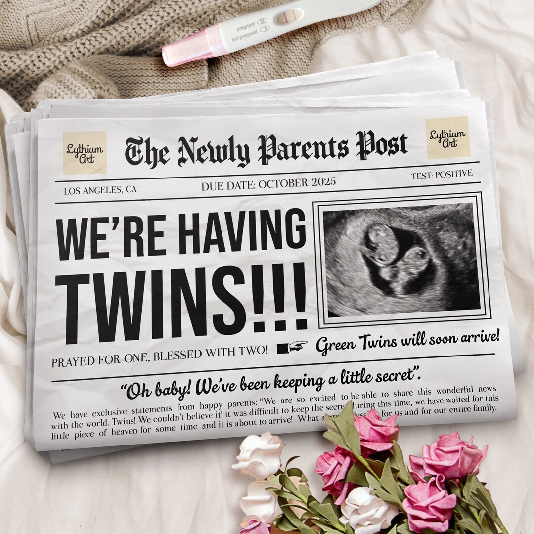 Twins Digital Announcement for Social Media, We're Having Twins, Twins ...