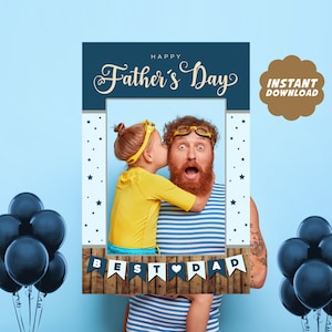 Fathers Day Photo Booth Frame, Super Dad Comic Book Photo Prop Frame ...