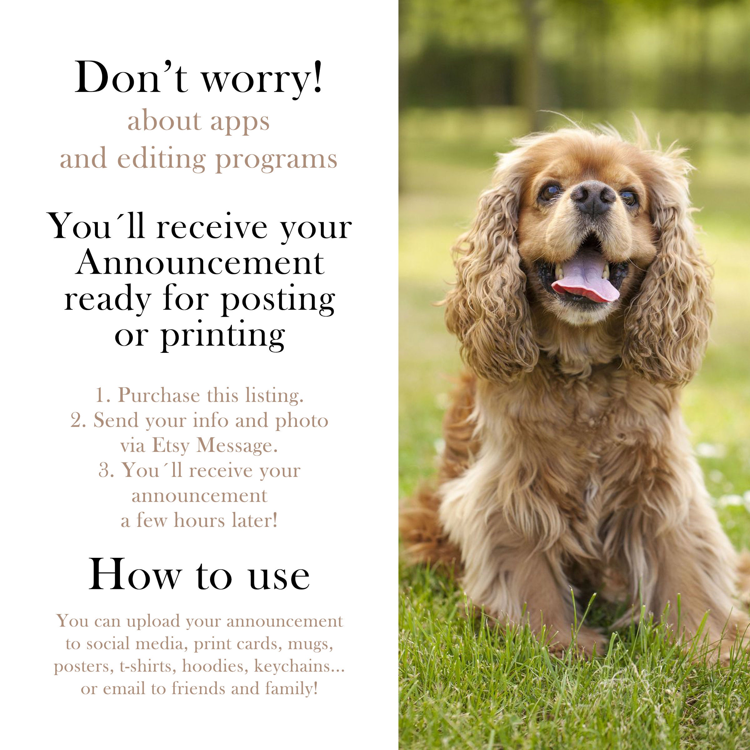 Two Puppies Announcement for Social Media, 2 Pets Announcement, Our ...