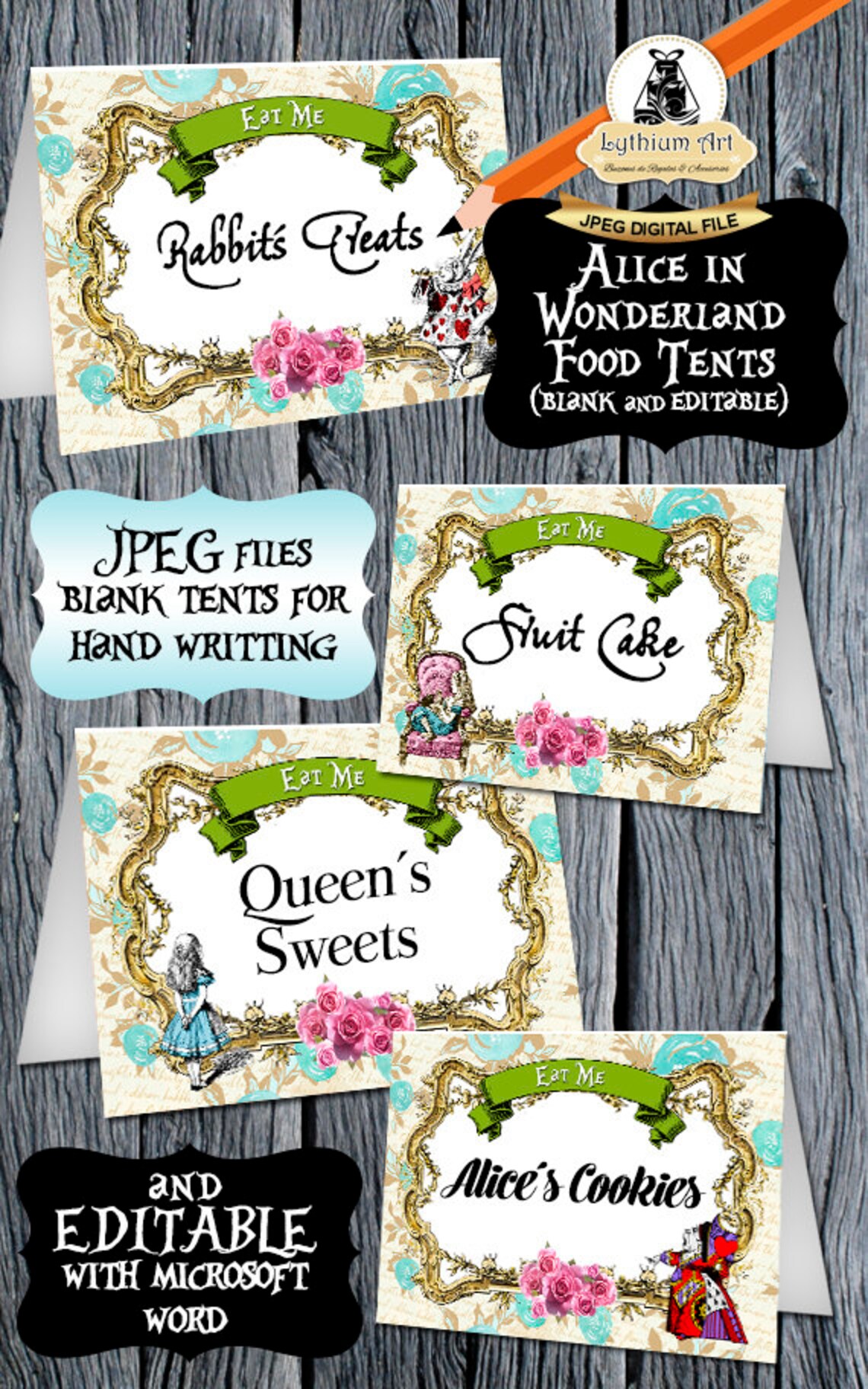 Alice in Wonderland Time Capsule First Birthday + Matching Note Card ...