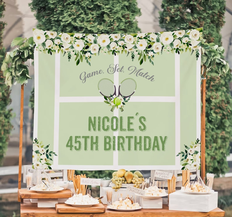 Tennis Welcome Sign Printable Tennis Party Sign Country Club - Etsy