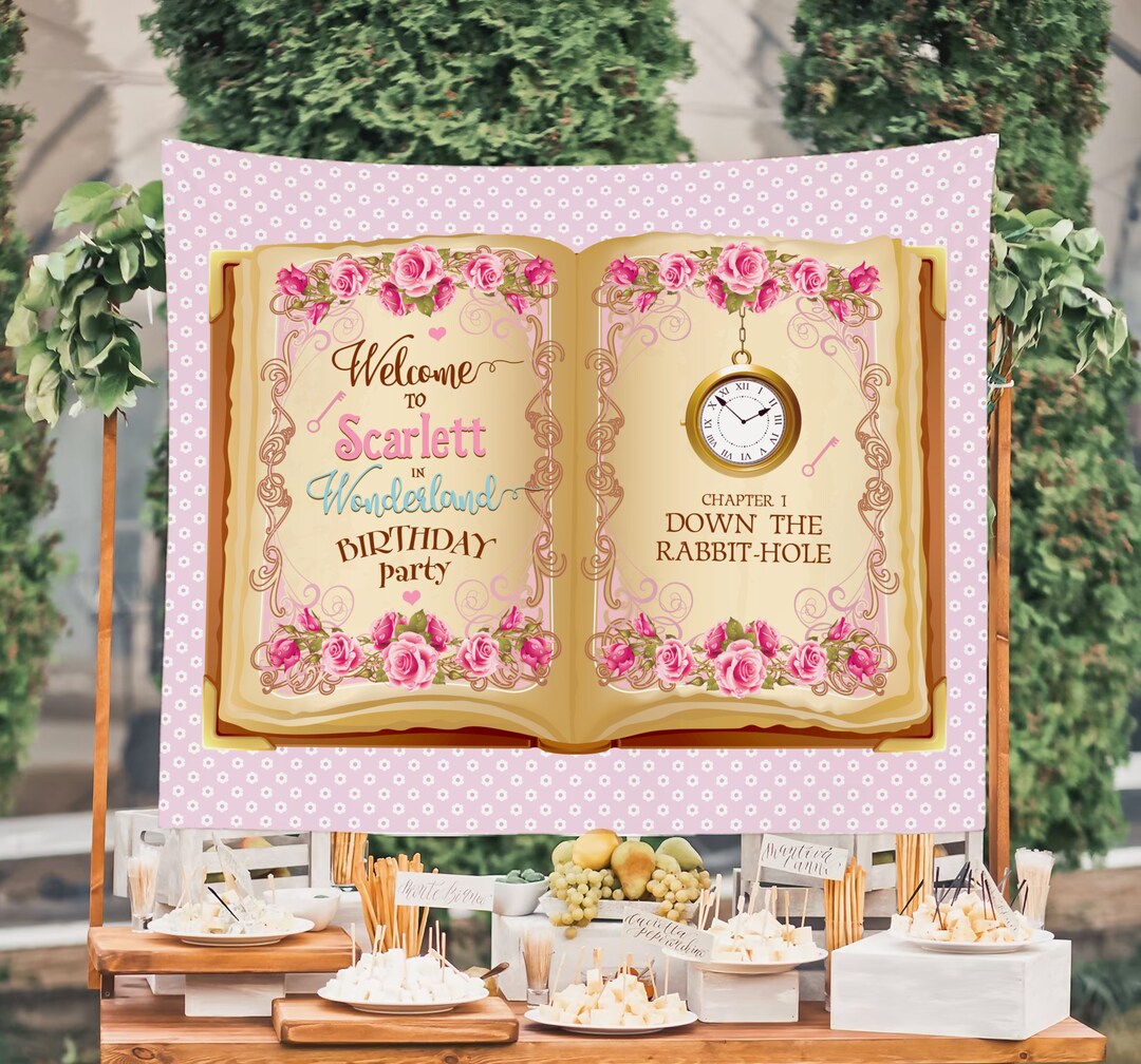 Alice in Wonderland Theme Backdrop, Ideal for Photography and Event ...