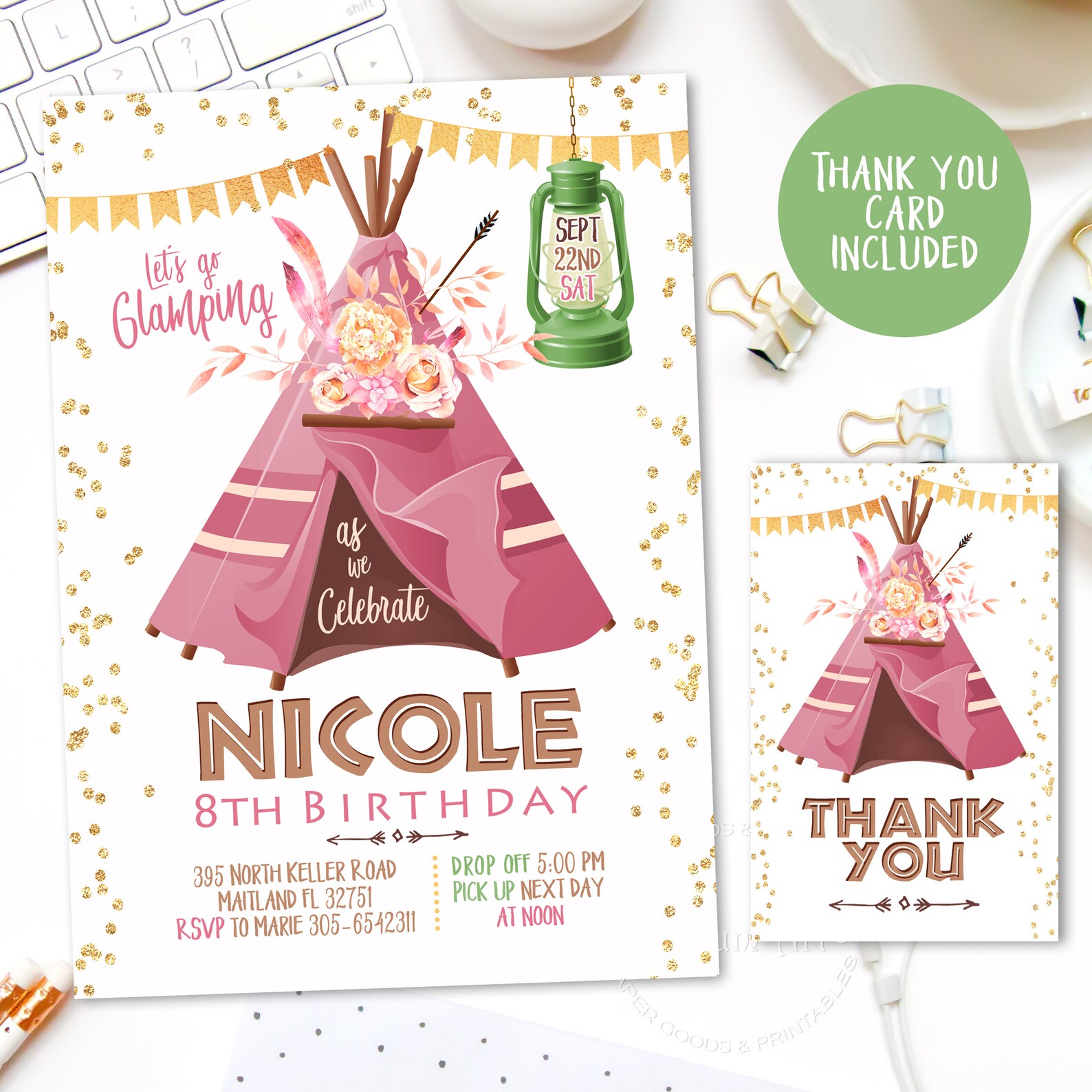 Glamping Welcome Sign Printable Glamping Party Sign Teepee - Etsy