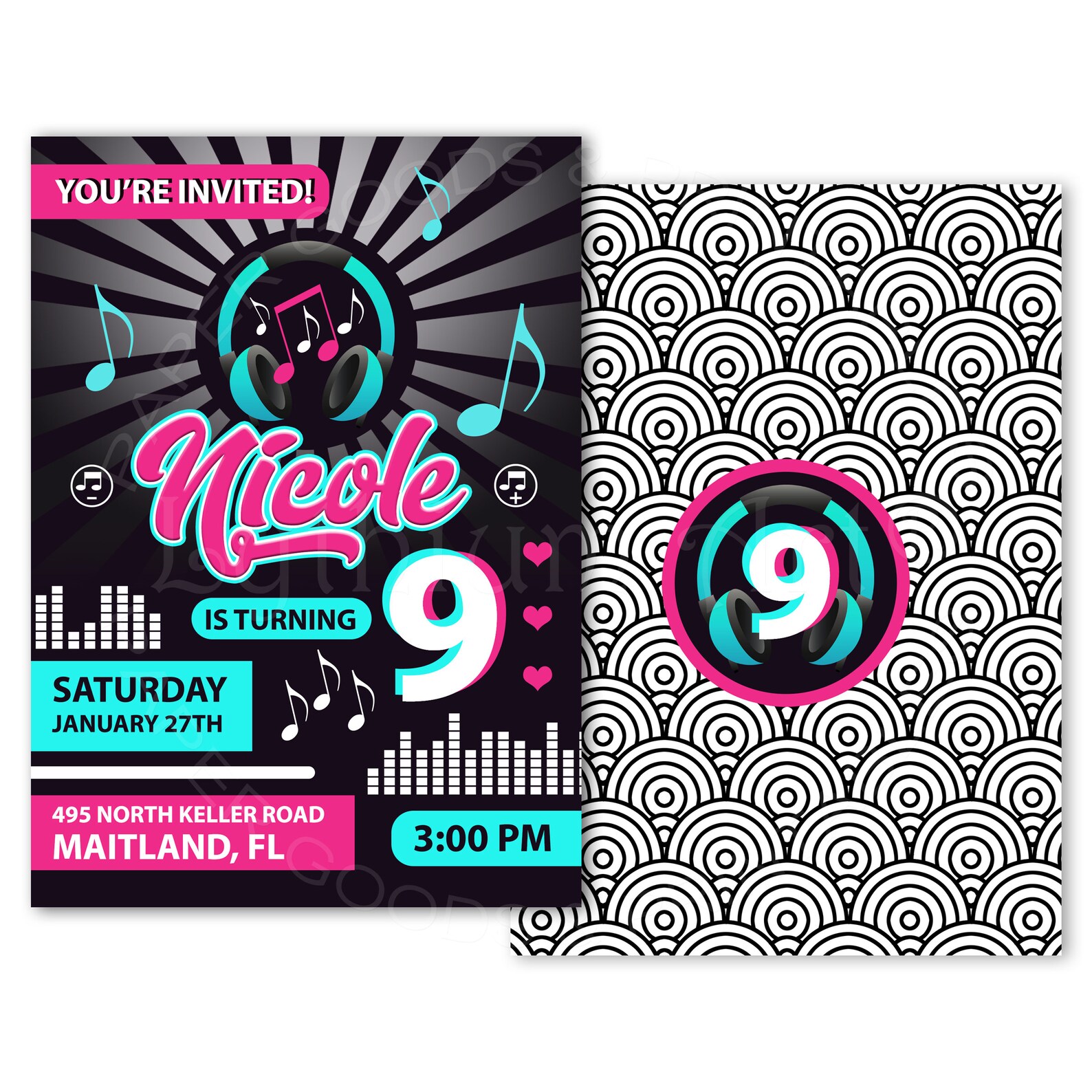 Musical Party Invitation, Dance Printable Party Invitation ...