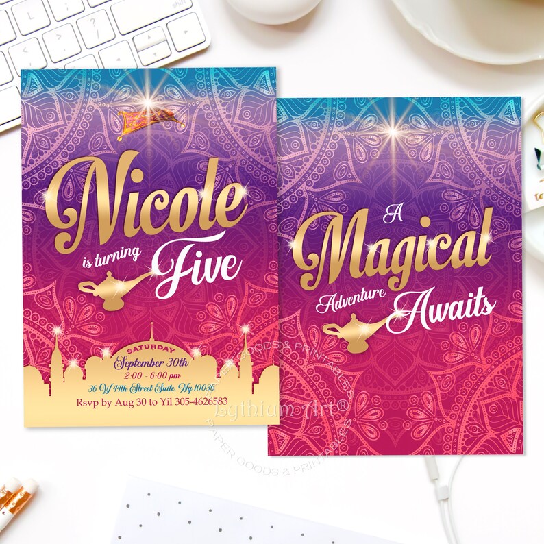 Arabian Princess Party Favors Gift Tags, Instant Download, Genie ...