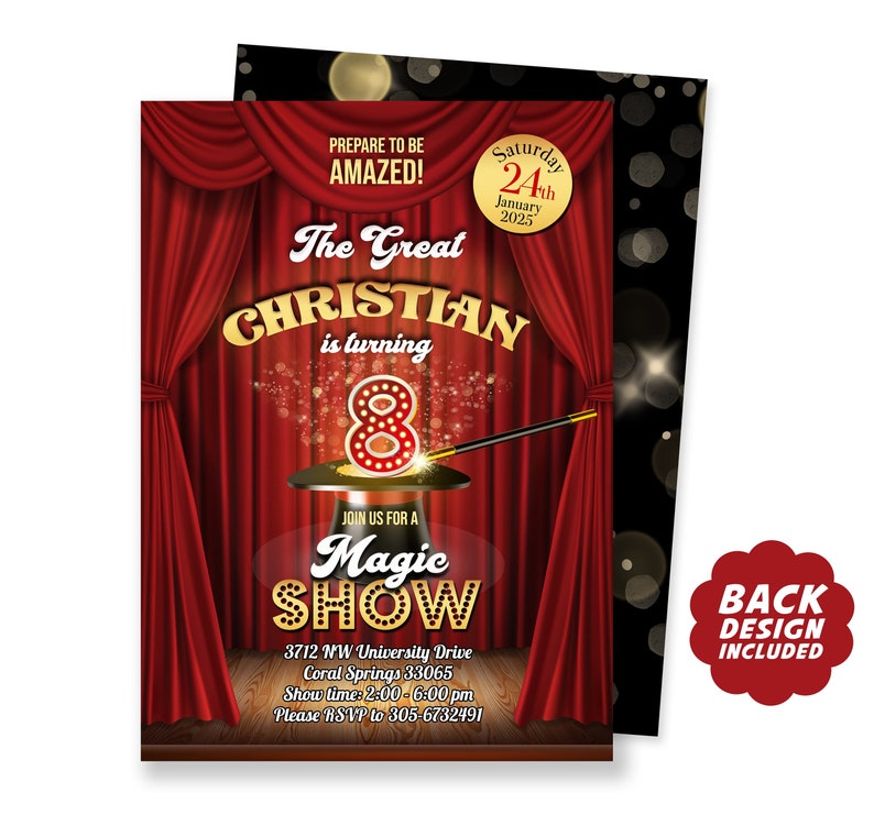 Magic Show Welcome Sign Printable Magic Birthday Party - Etsy