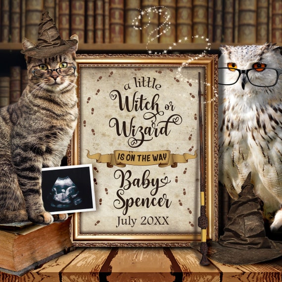 Digital Pregnancy Announcement, A Little Witch or Wizard is on the Way ...