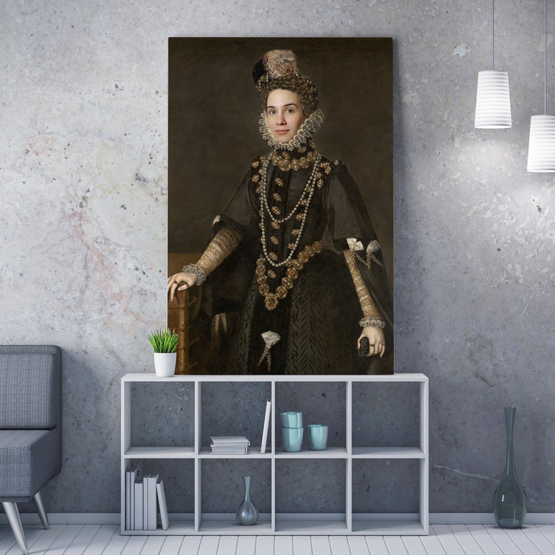 Custom Royal Portrait From Photo, Digital Historical Portrait for Her ...
