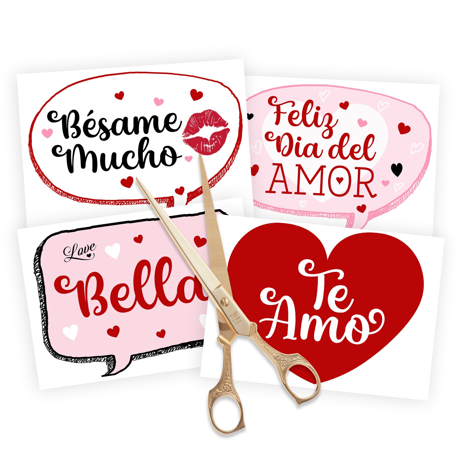 Printable Valentines Day Photo Booth Props Spanish Photo - Etsy