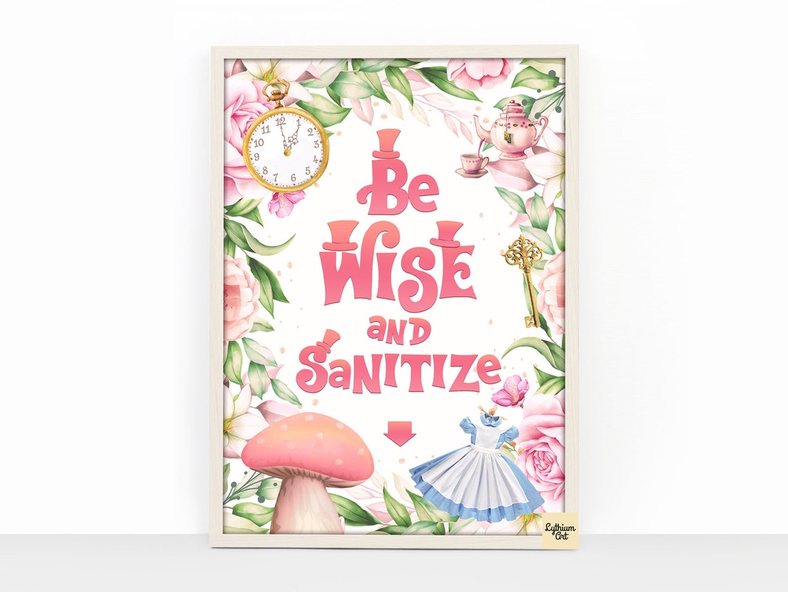 Alice in Wonderland Party Sign Eat Me Printable Sign Instant | Etsy