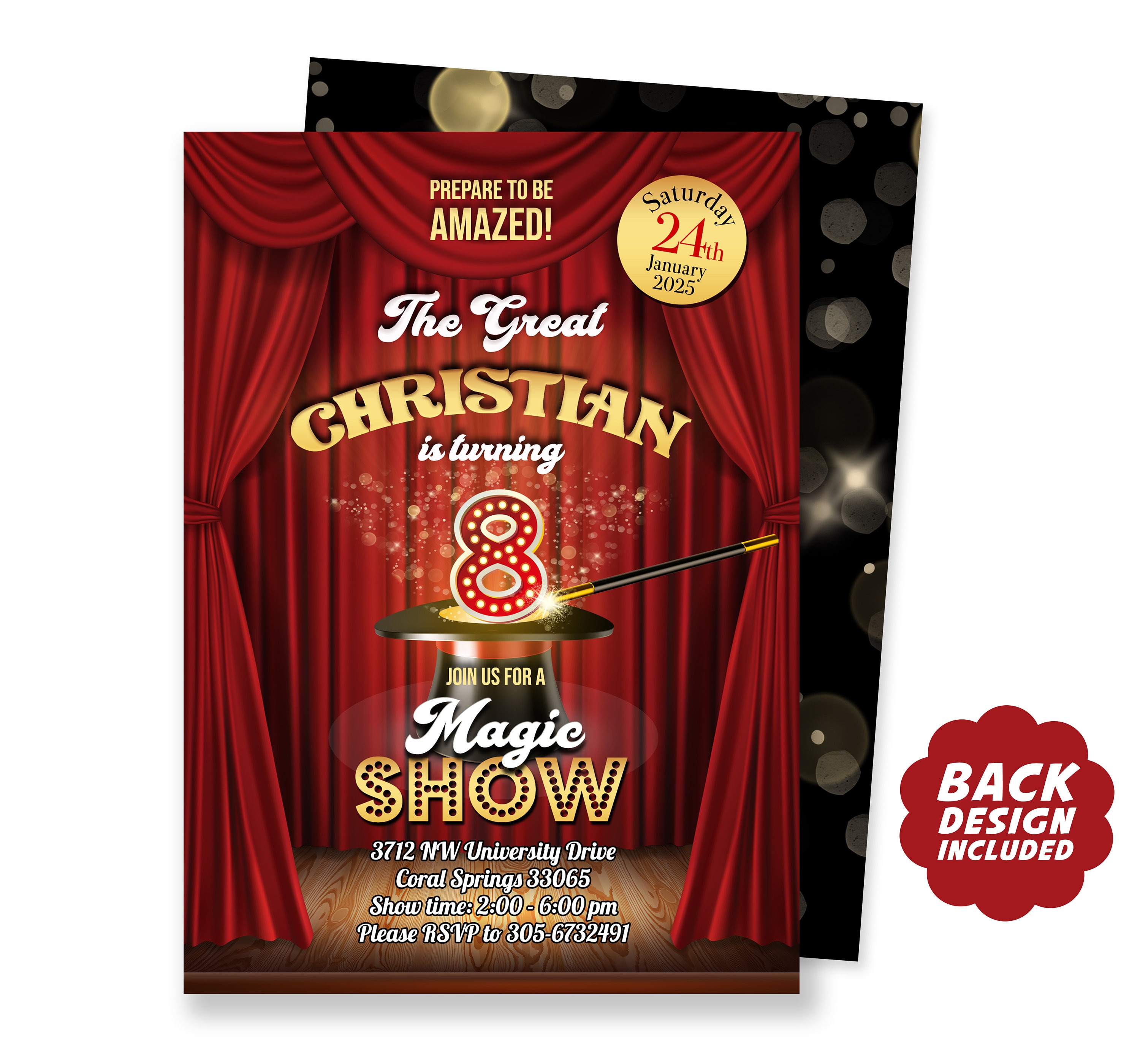 Magic Party Backdrop Printable Banner Magic Show Photography - Etsy