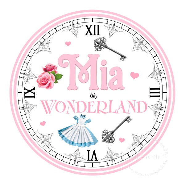 Alice in Wonderland Clock Clipart - Etsy