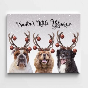 My Pet Reindeer, Pet Portrait From Photo, Digital Christmas Portrait ...