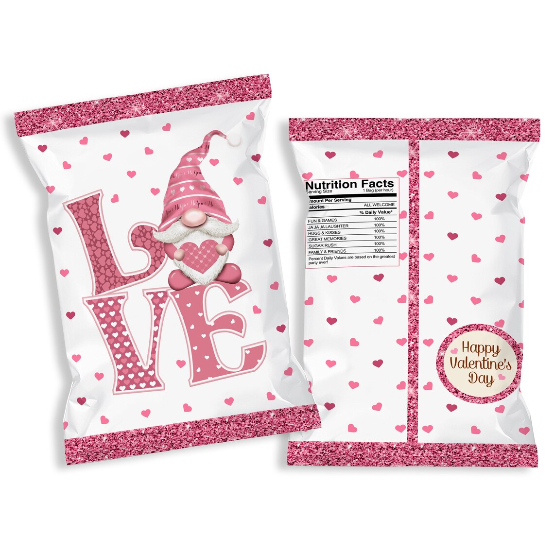 Valentine's Day Chip Bag Instant Download DIY Kids - Etsy