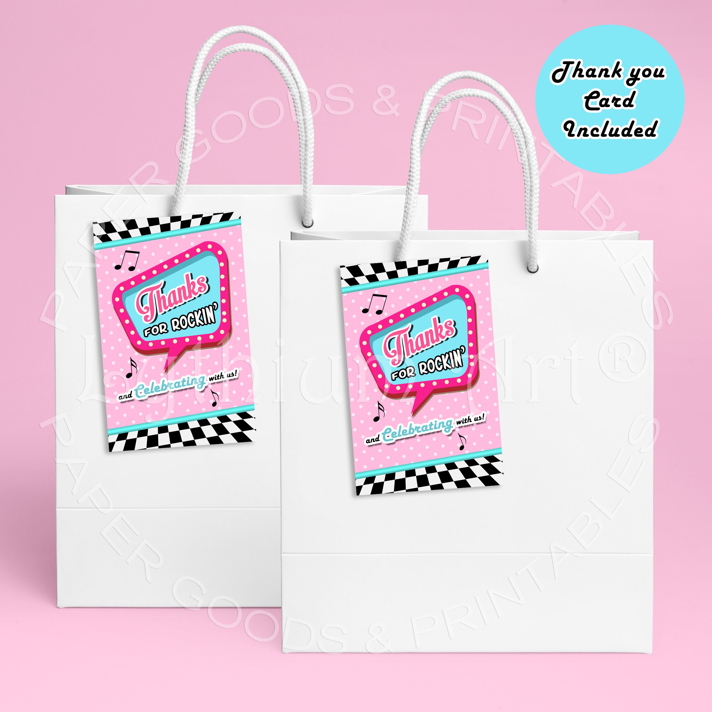 50's Sock Hop Invitation Printable File Thank You Card - Etsy