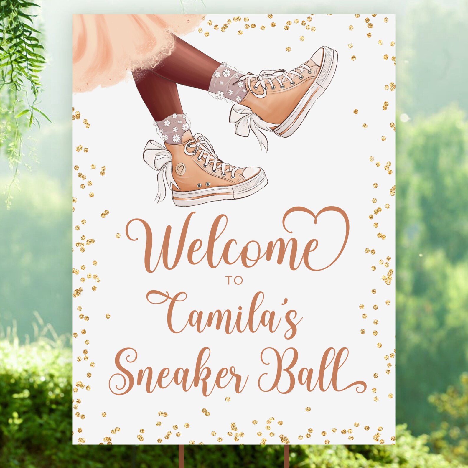 Sneaker Ball Welcome Sign, Printable Sneaker Birthday Party Poster ...