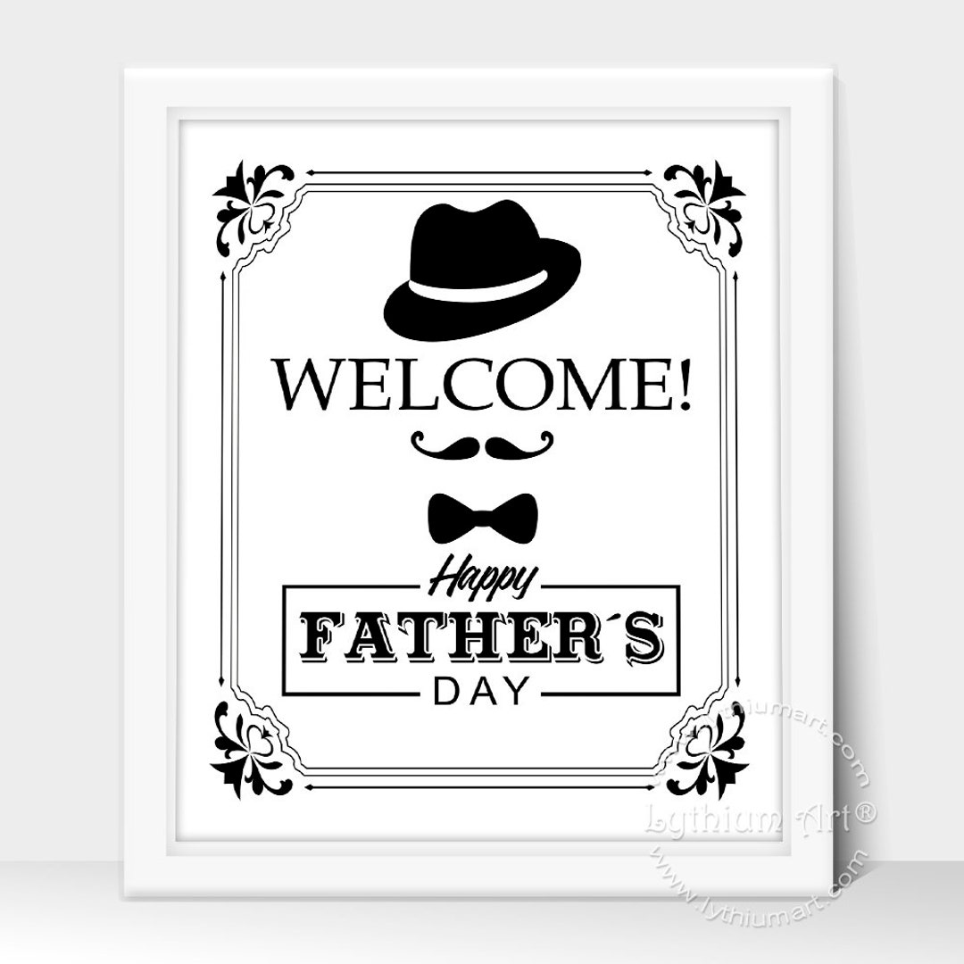 Father's Day Welcome Sign, Digital File, Instant Download - Etsy