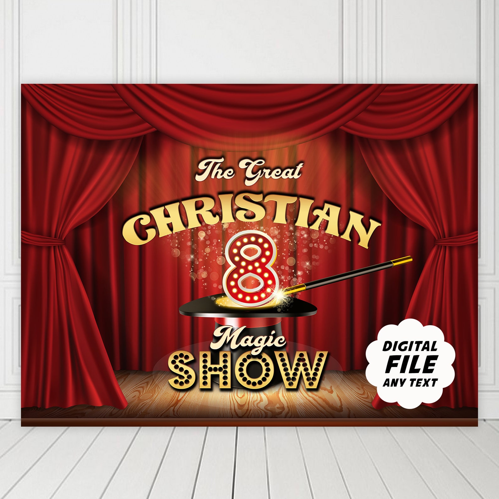 Magic Show Ticket Invitation Printable File Vintage Circus - Etsy