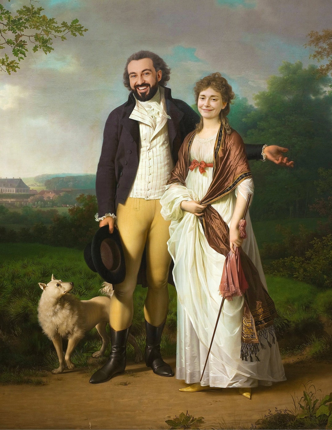 Custom Anniversary Gift, Personalized Historical Portrait From Photo ...