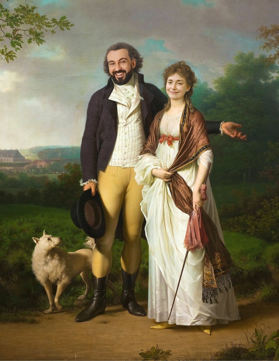 Custom Anniversary Gift Personalized Historical Portrait From | Etsy