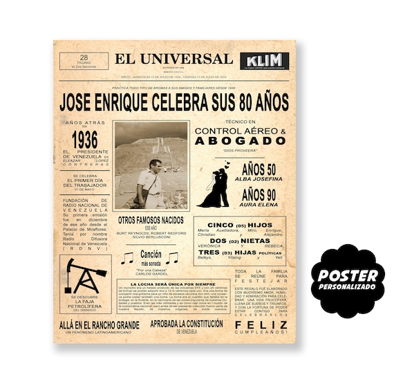 Regalos Para El Dia Del Padre Póster Personalizado Para | Etsy