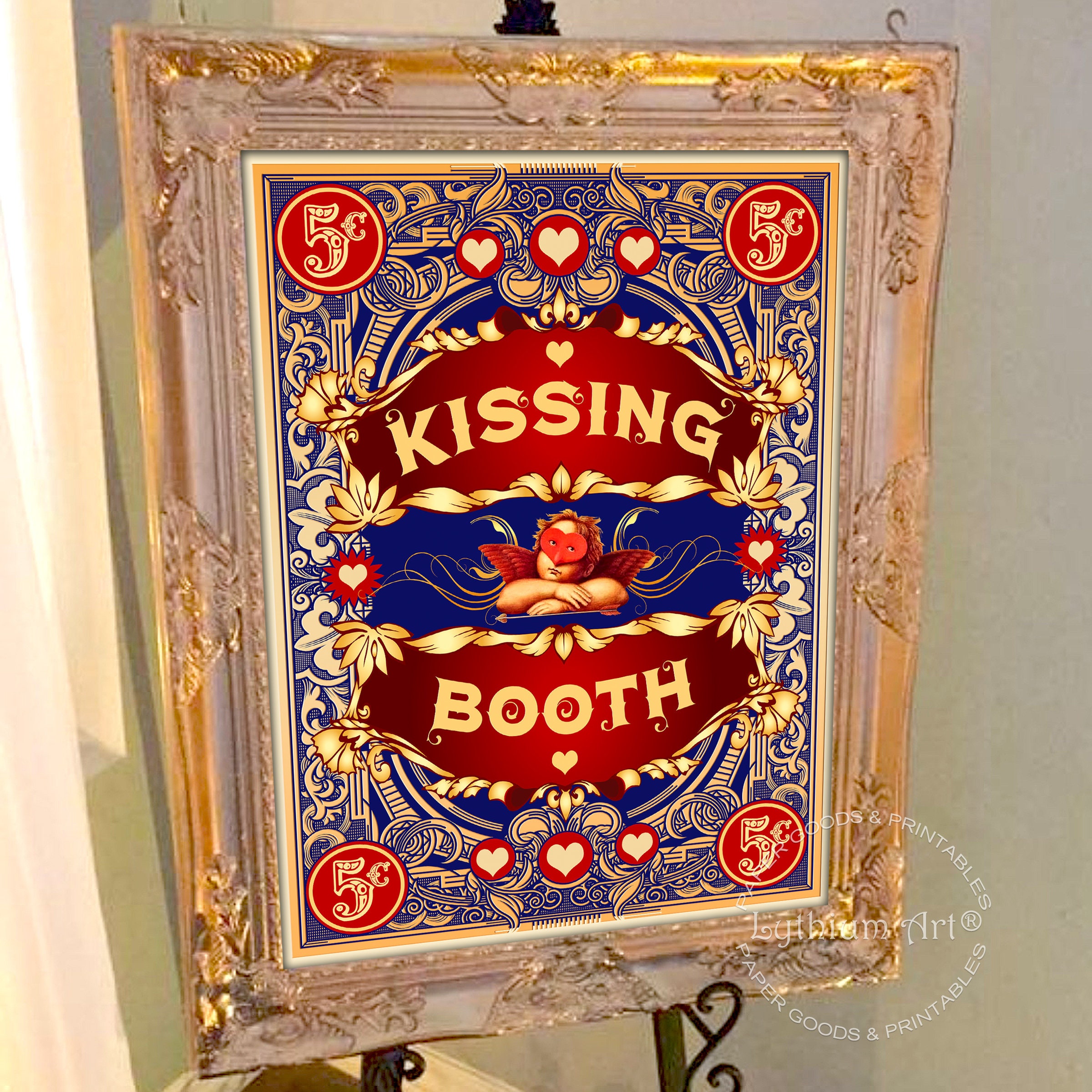 Kissing Booth Sign INSTANT DOWNLOAD Printable Poster Photo - Etsy