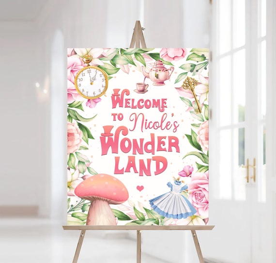 Welcome To Wonderland Sign
