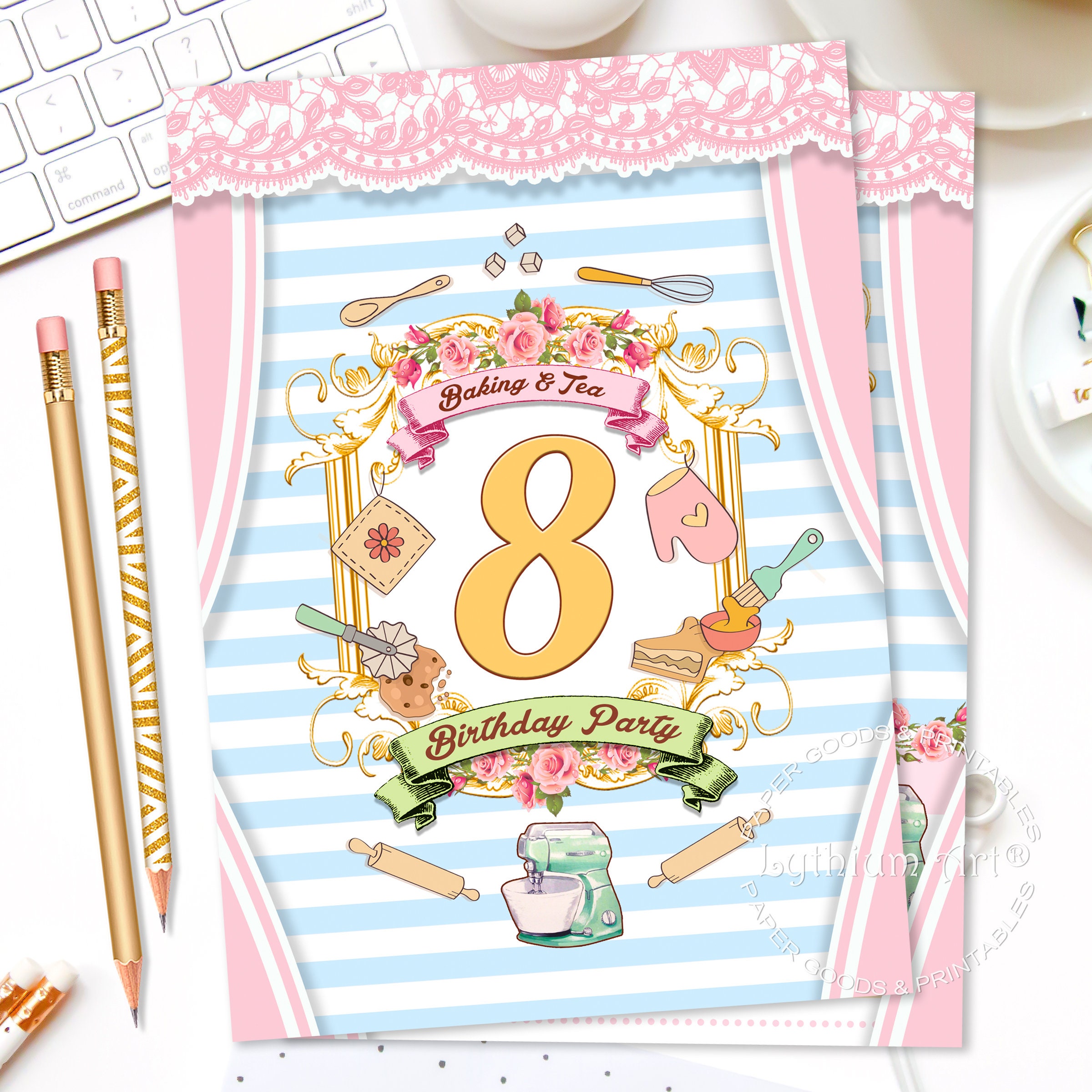 Baking Party Printable Sign Personalized Party Sign Cooking - Etsy España