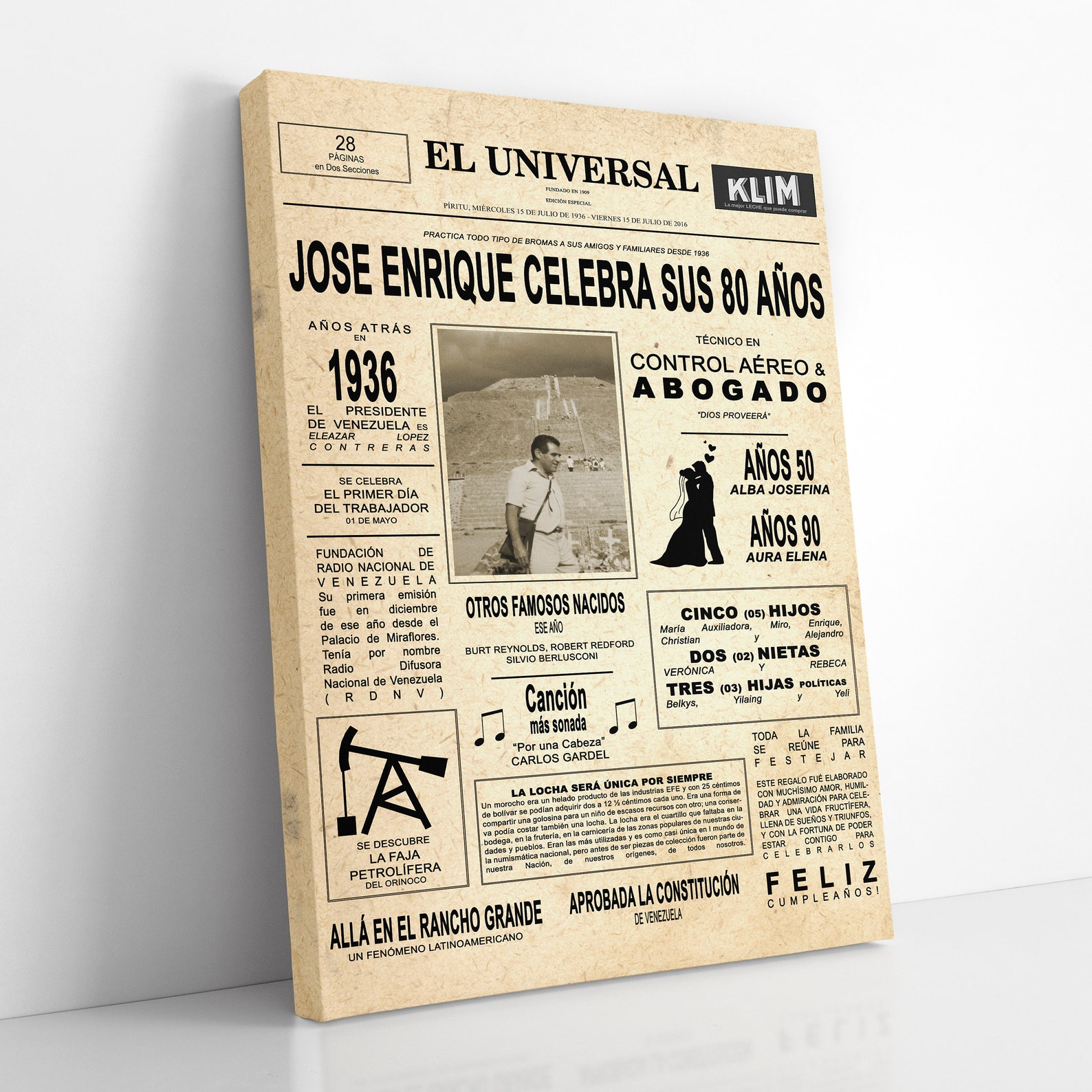 Regalos Para Mama Portada De Periódico Personalizado Para - Etsy