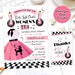 50's Sock Hop Invitation, Printable File + Back Design + Thank You Card ...