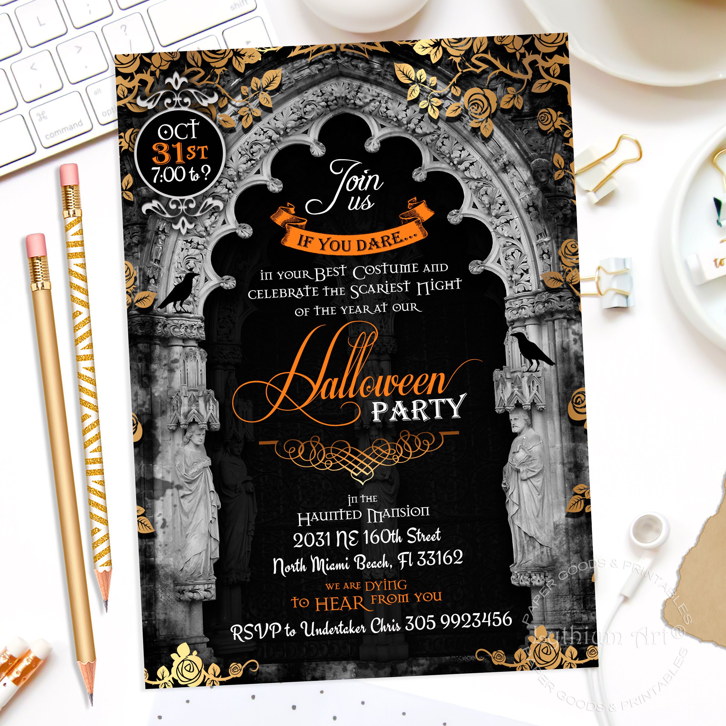 Halloween Invitation Printable Halloween Invitation | Etsy