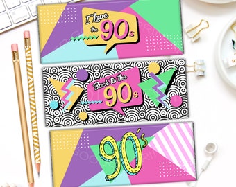 90's Theme Party 90's Water Bottle Labels 90's - Etsy