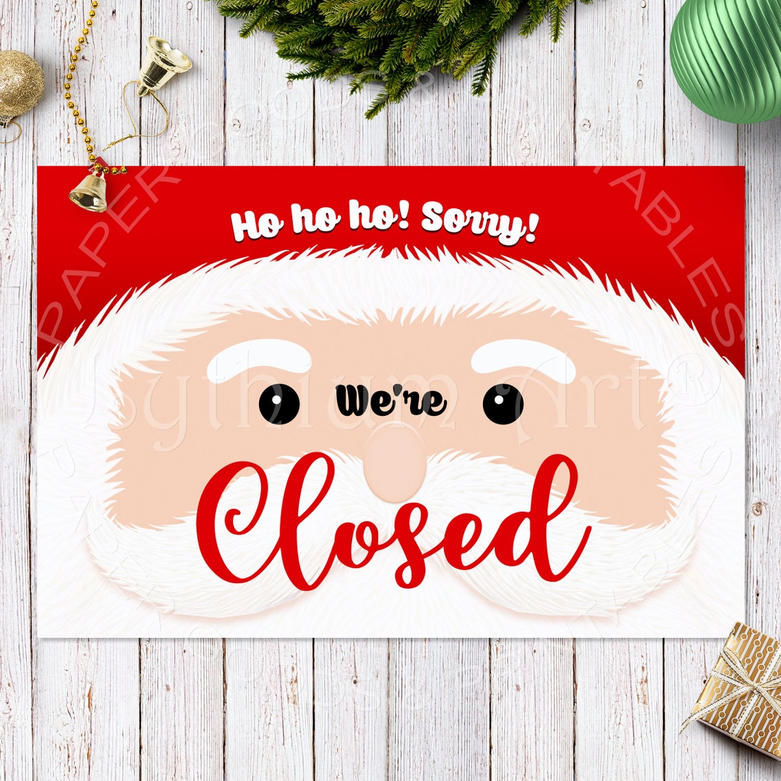 Christmas Open and Closed Signs Instant Download Printable | Etsy