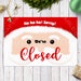 Christmas Open and Closed Signs Instant Download Printable - Etsy