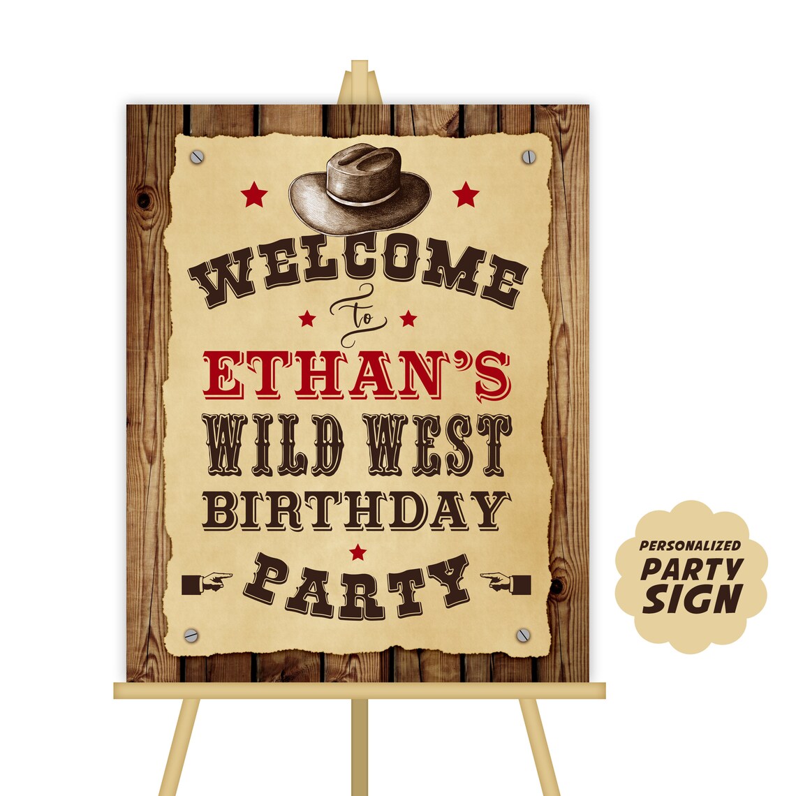 Wild West Printable Welcome Sign Western Birthday Party Any - Etsy