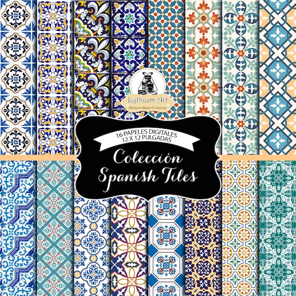 Tiles Digital Paper - Etsy