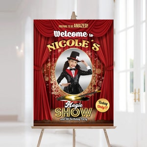 Magic Show Welcome Sign With Photo, Printable and Personalized Poster ...